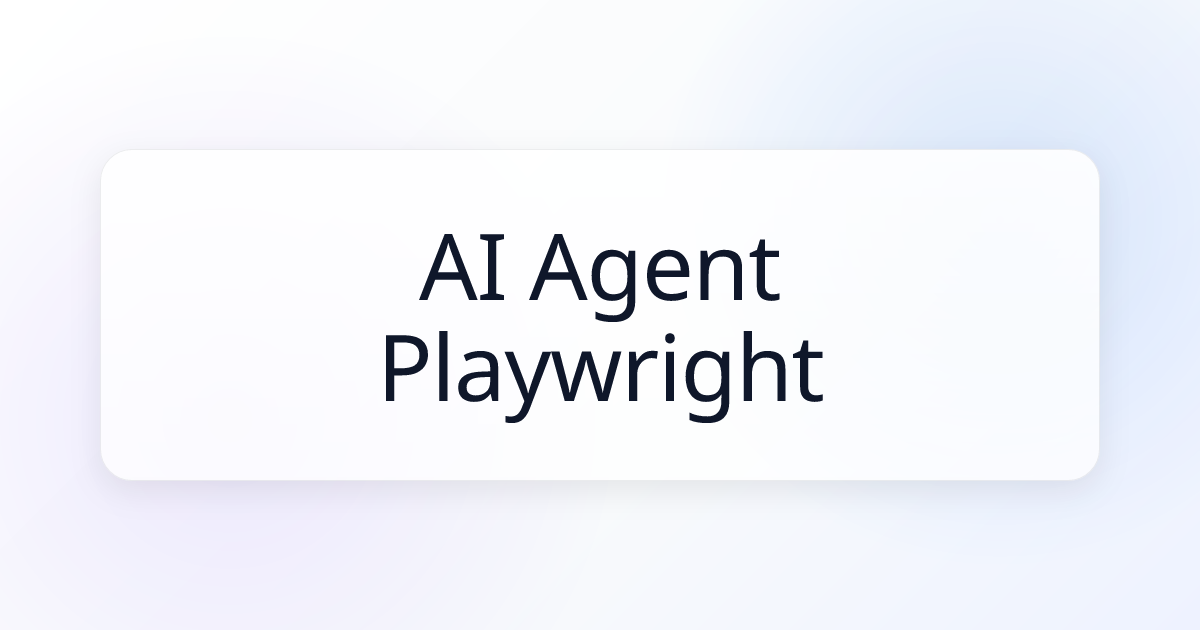 AI Agent Playwright | Awesome MCP Servers