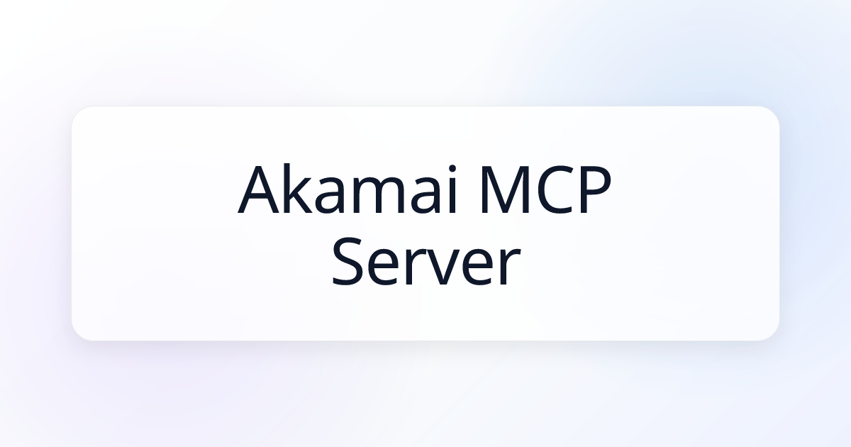 Akamai MCP Server | Awesome MCP Servers