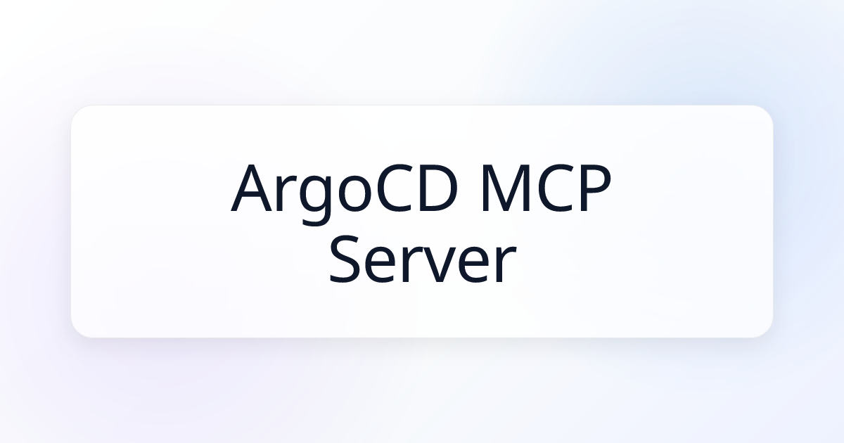 ArgoCD MCP Server | Awesome MCP Servers