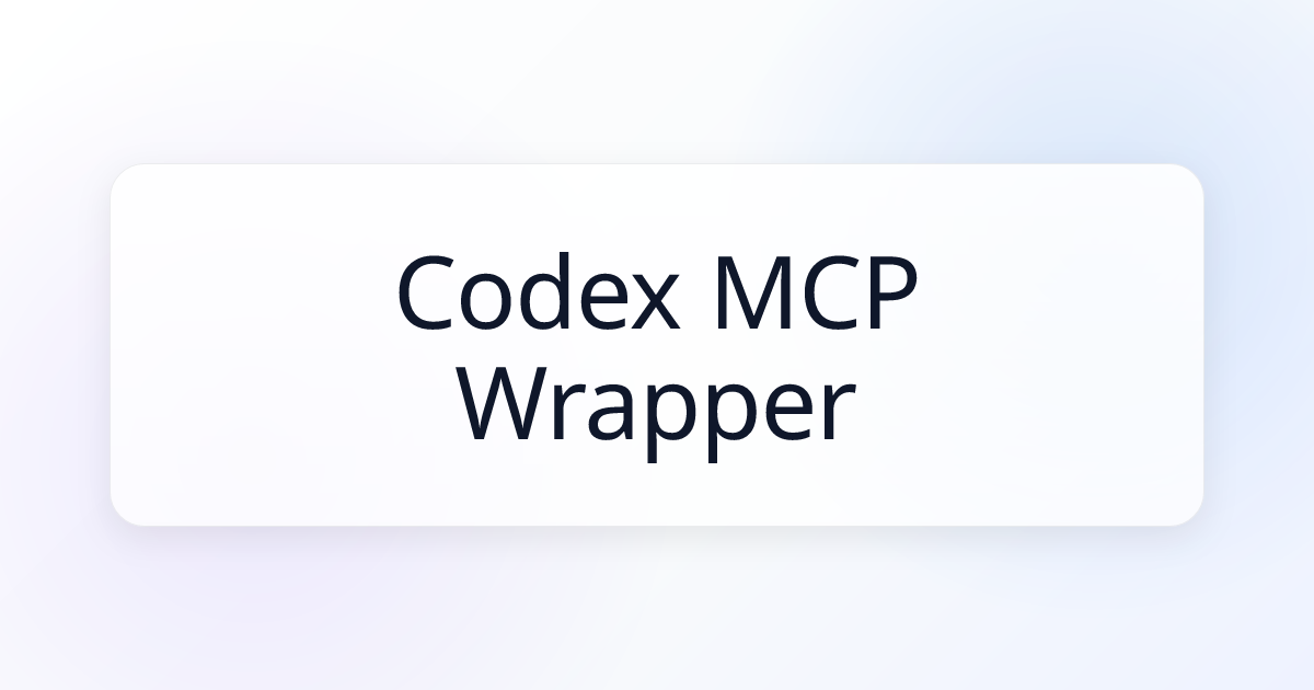 Codex MCP Wrapper Server | Awesome MCP Servers