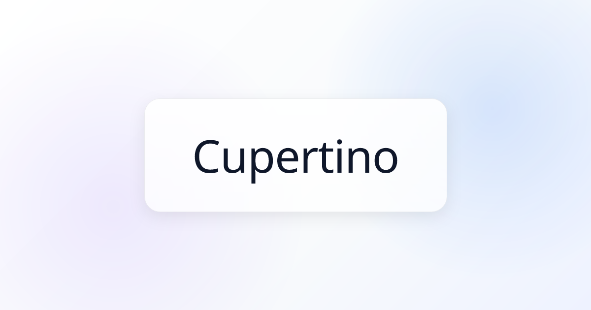 Cupertino MCP Server | Awesome MCP Servers