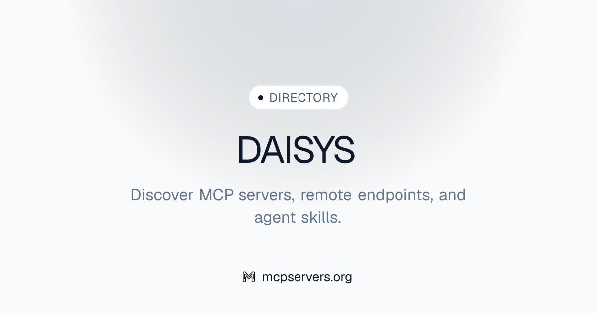 Official DAISYS MCP Server | Awesome MCP Servers