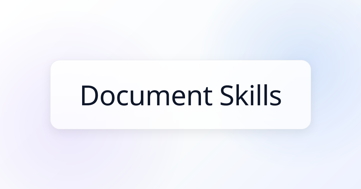 Document Skills | Agent Skills Library