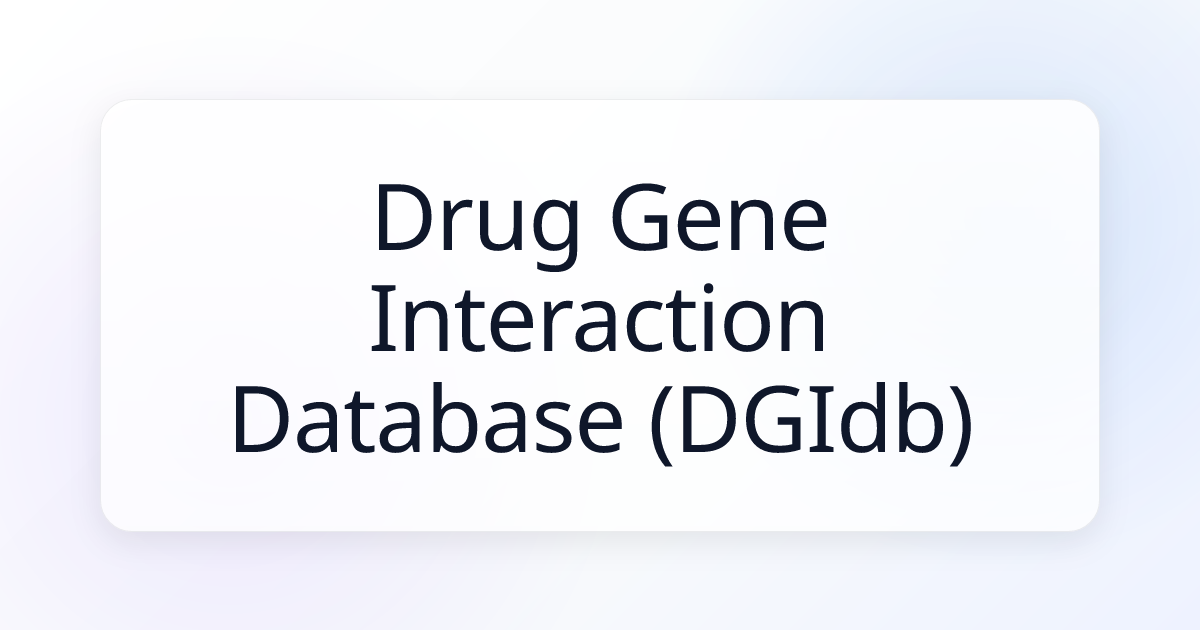 Drug Gene Interaction Database (DGIdb) MCP Server | Awesome MCP Servers