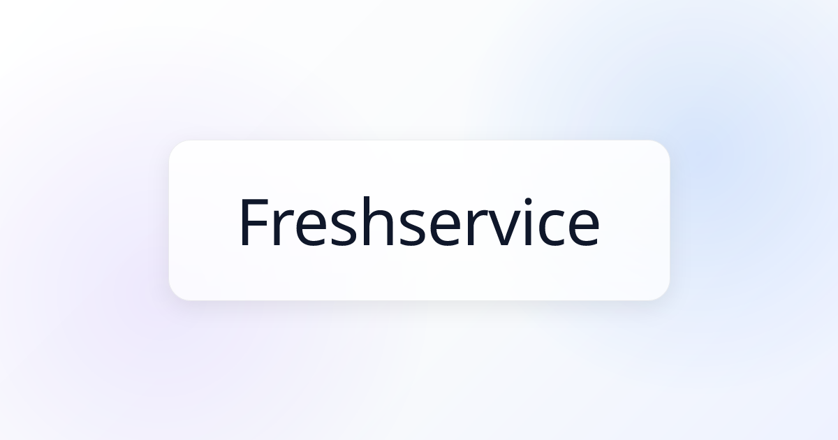 Freshservice | Awesome MCP Servers
