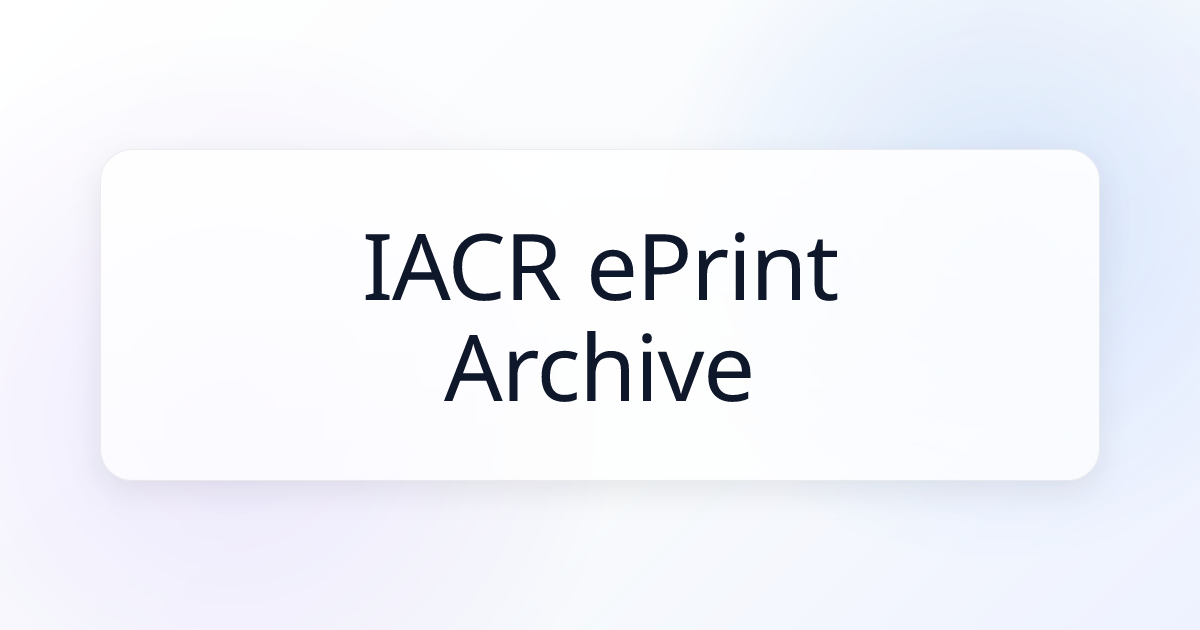 IACR ePrint Archive | Awesome MCP Servers