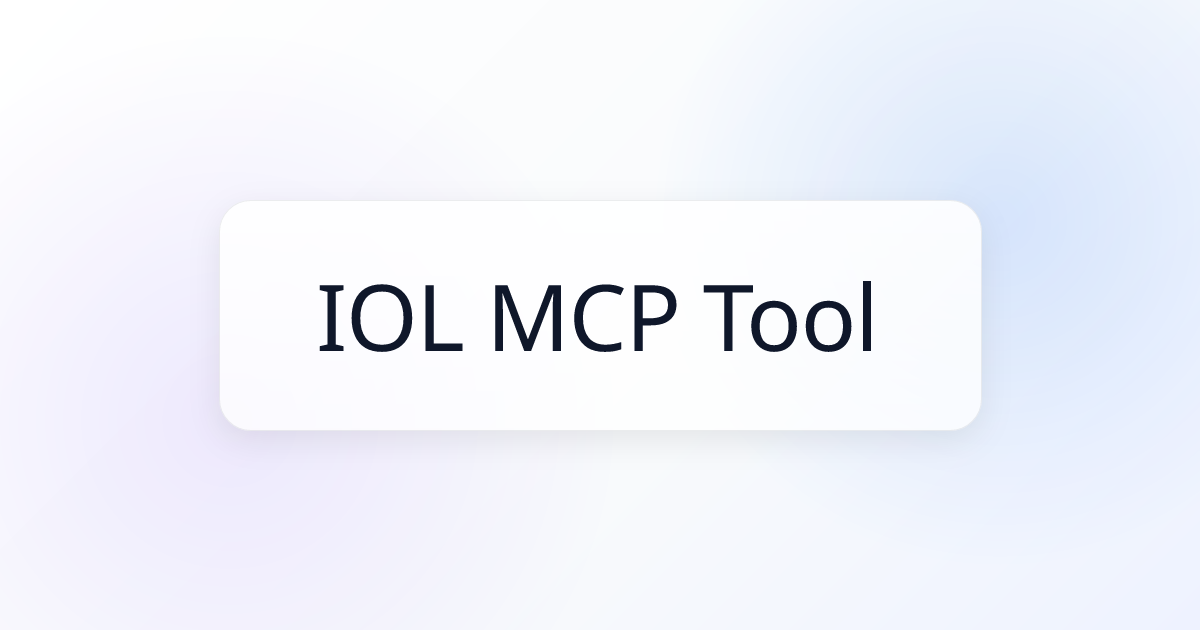 IOL MCP Tool | Awesome MCP Servers