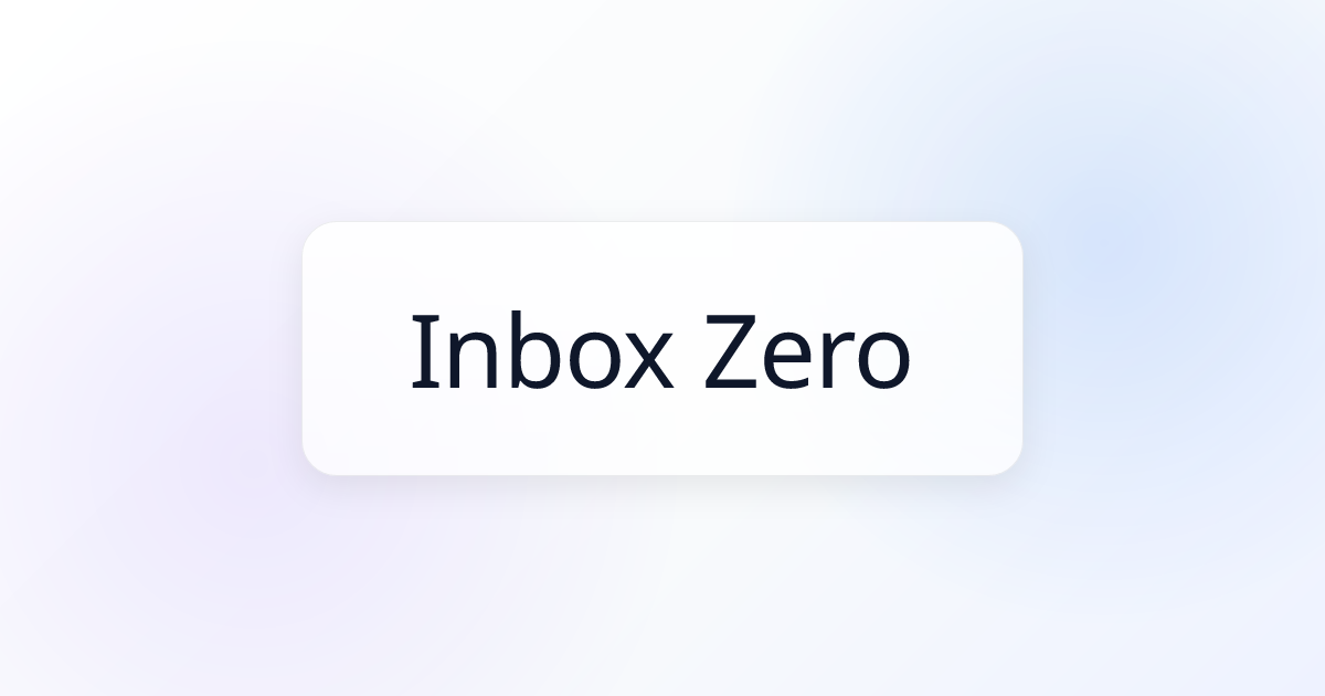 Inbox Zero MCP Server | Awesome MCP Servers