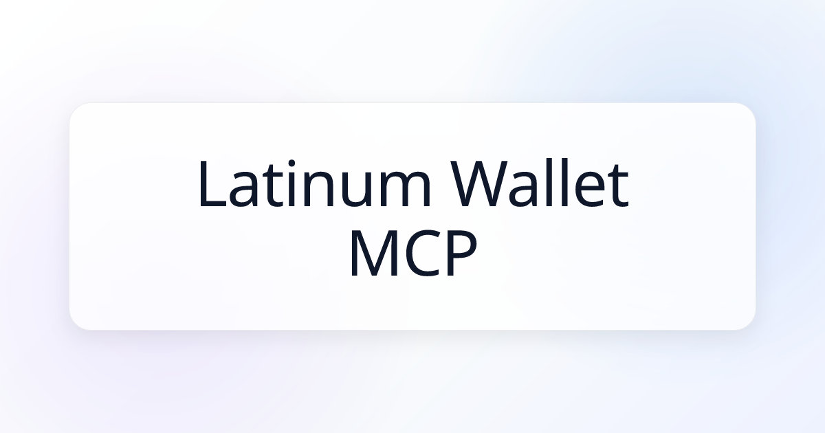 Latinum Wallet MCP Server | Awesome MCP Servers