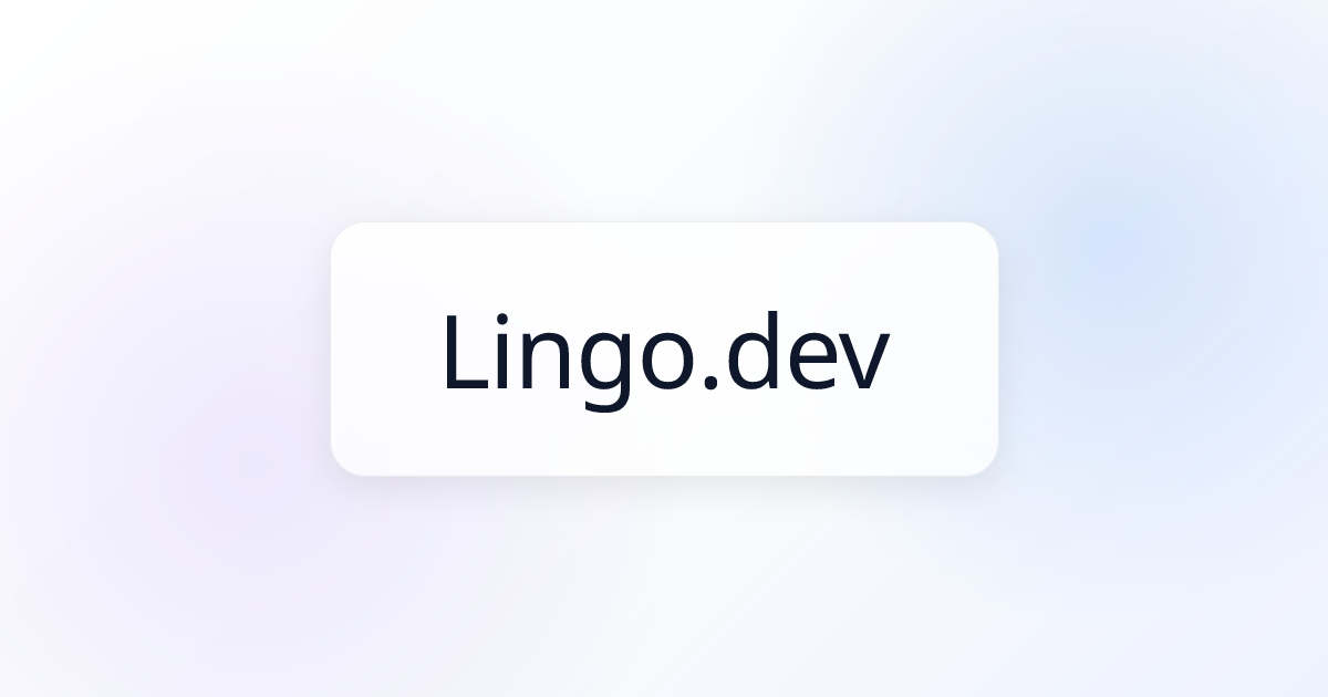 Official Lingo Dev MCP Server | Awesome MCP Servers