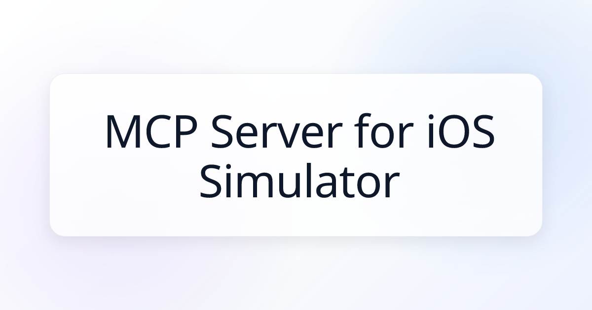 MCP Server for iOS Simulator | Awesome MCP Servers