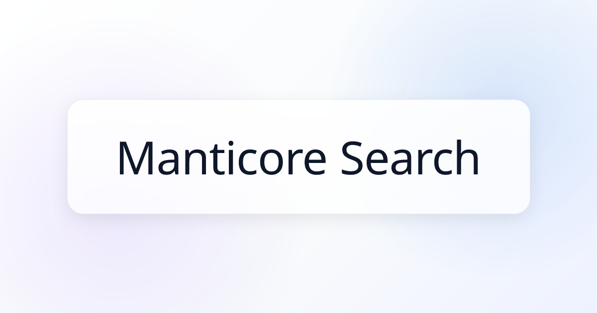 Manticore Search | Awesome MCP Servers