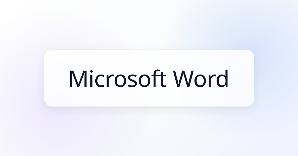 Microsoft Word | Awesome MCP Servers