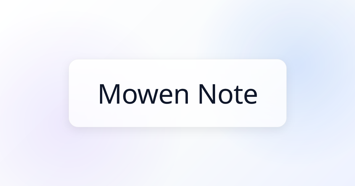 Mowen Note MCP Server | Awesome MCP Servers