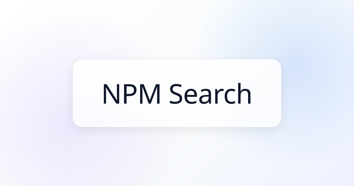 NPM Search | Awesome MCP Servers