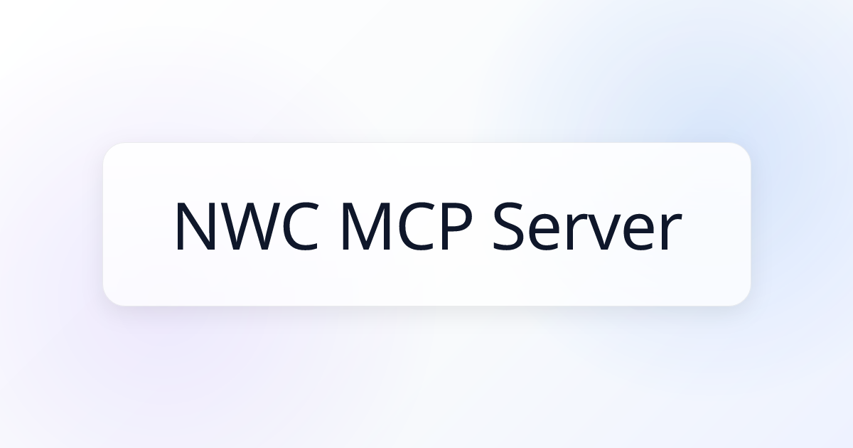 NWC MCP Server | Awesome MCP Servers