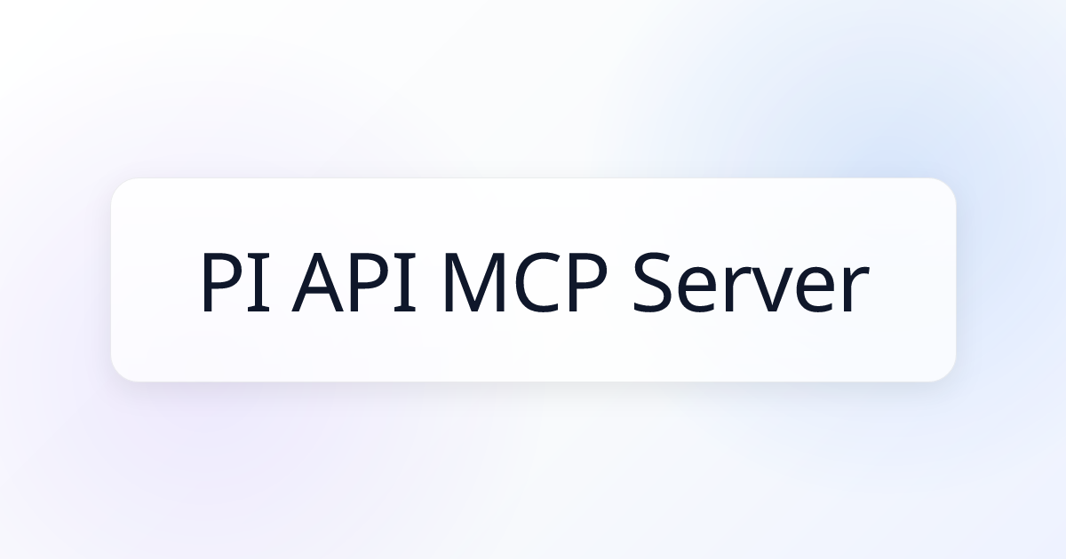 PI API MCP Server | Awesome MCP Servers