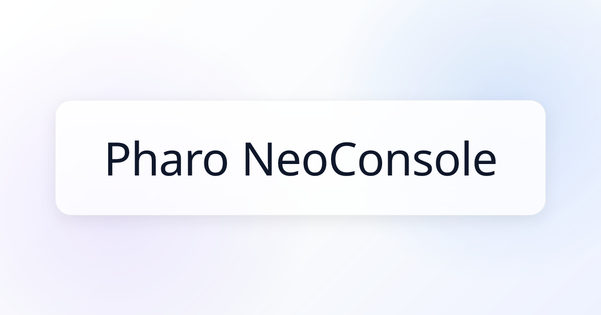 Pharo NeoConsole MCP Server | Awesome MCP Servers