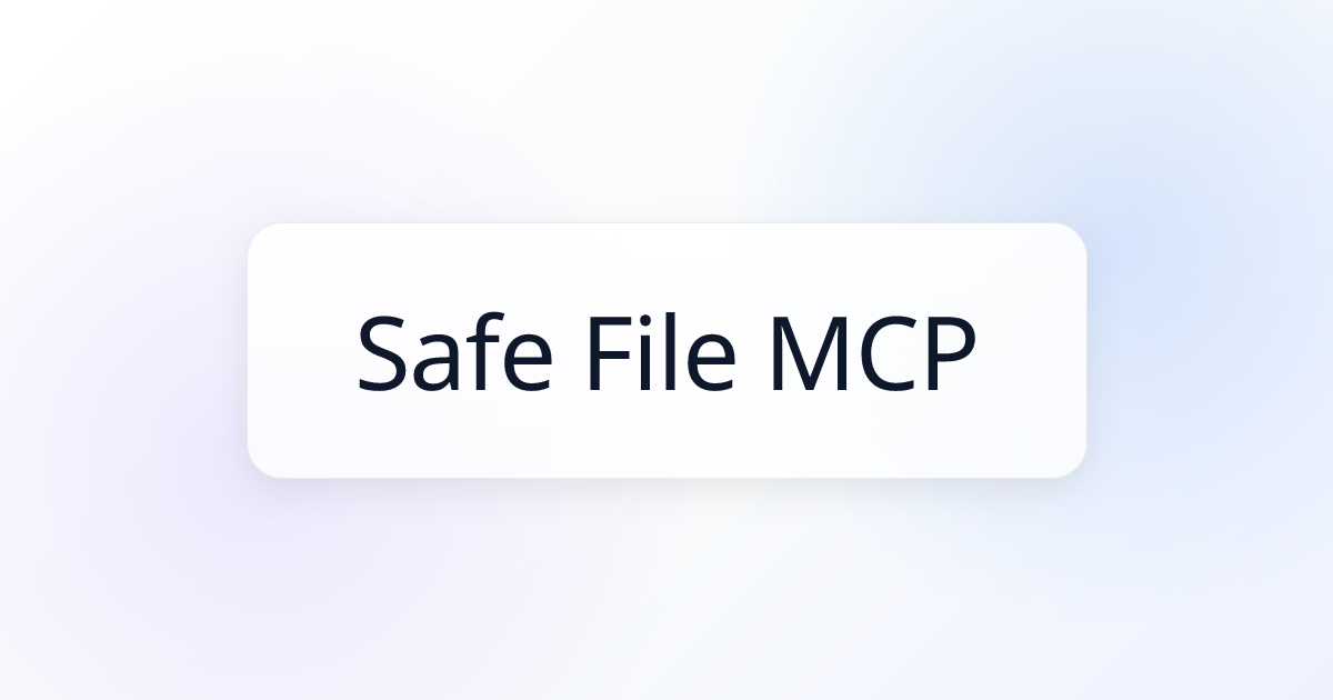Safe File MCP Server | Awesome MCP Servers
