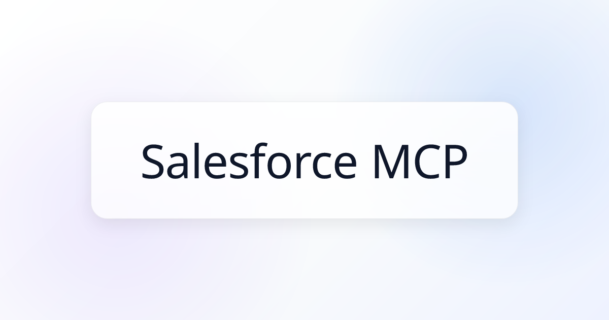 Salesforce MCP Server | Awesome MCP Servers