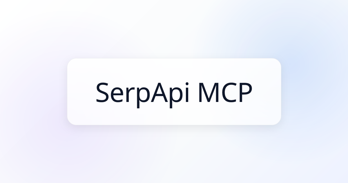 SerpApi MCP Server | Awesome MCP Servers