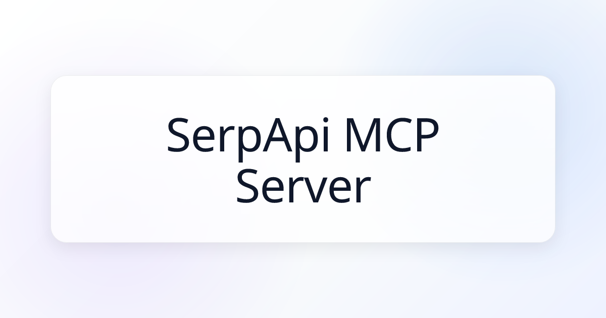 SerpApi MCP Server | Awesome MCP Servers