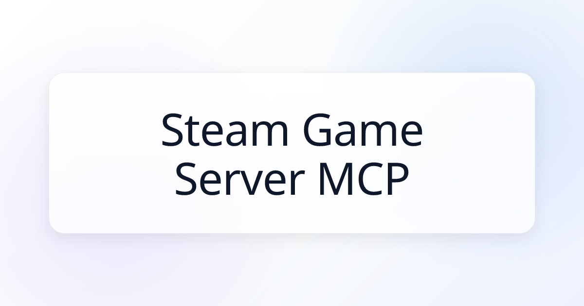 Steam Game Server MCP | Awesome MCP Servers