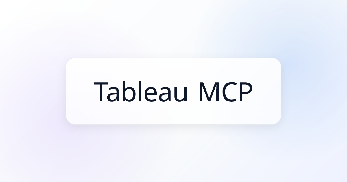 Tableau MCP Server | Awesome MCP Servers