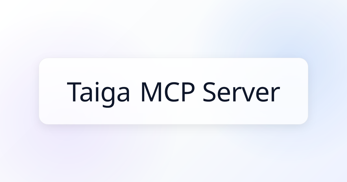 Taiga MCP Server | Awesome MCP Servers