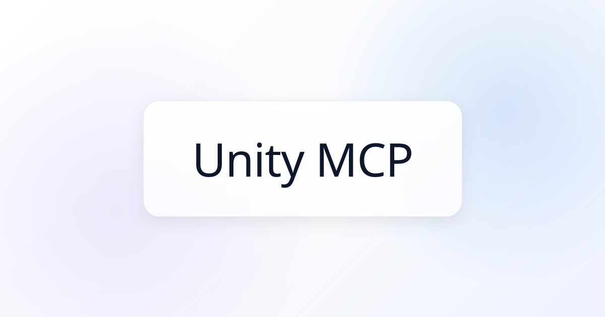 Unity MCP Server | Awesome MCP Servers