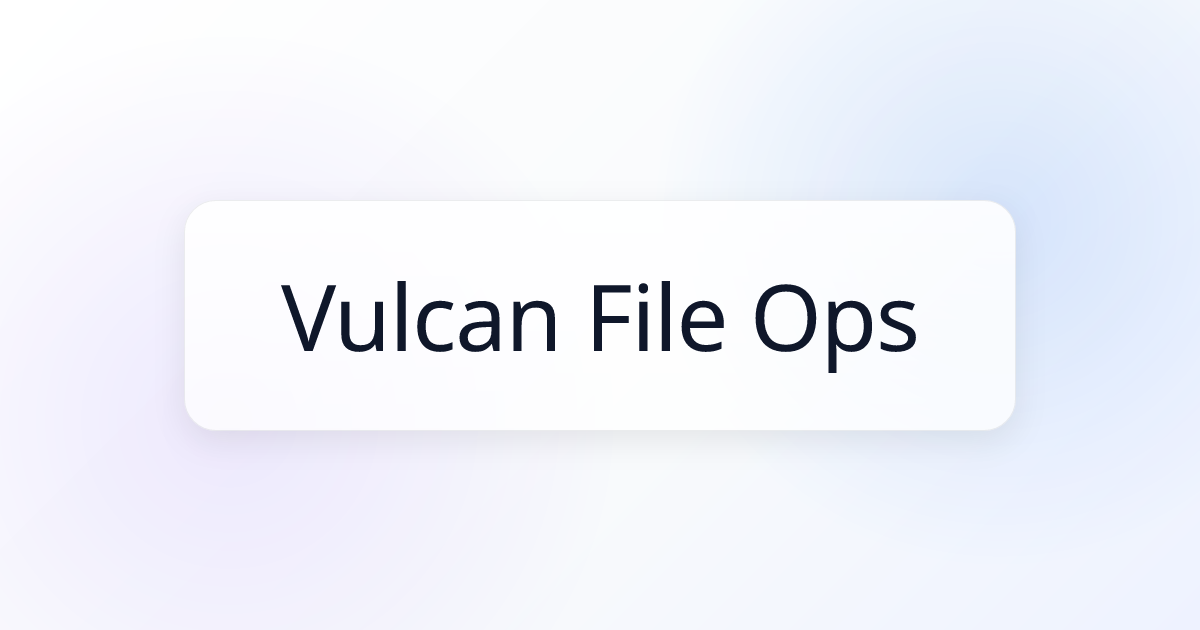 Vulcan File Ops | Awesome MCP Servers