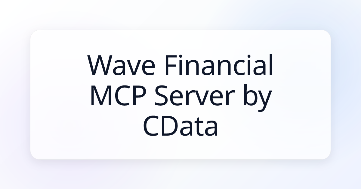 Wave Financial MCP Server by CData | Awesome MCP Servers