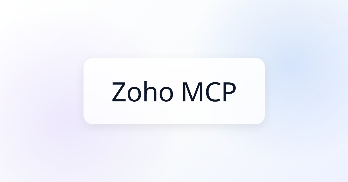 Zoho MCP Server | Awesome MCP Servers
